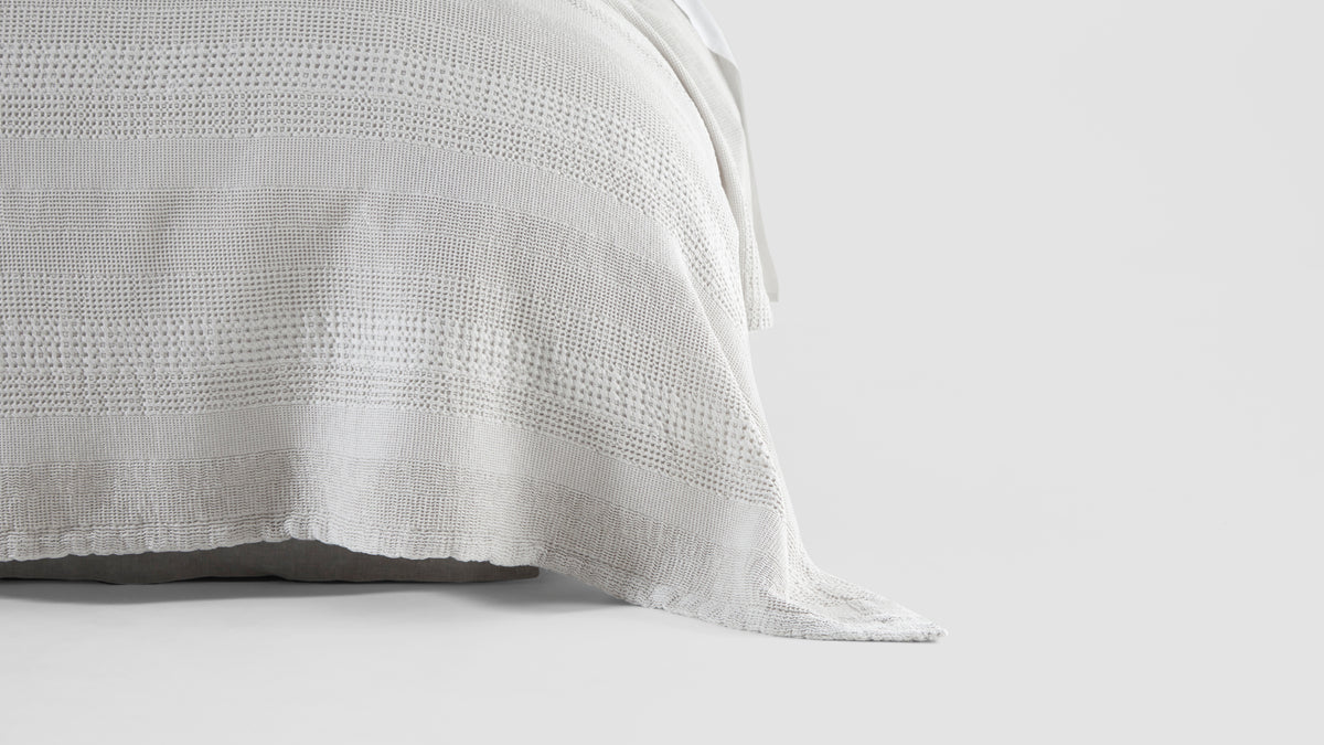 Portofino Blanket - 100% Cotton Honeycomb Texture | Abode Living